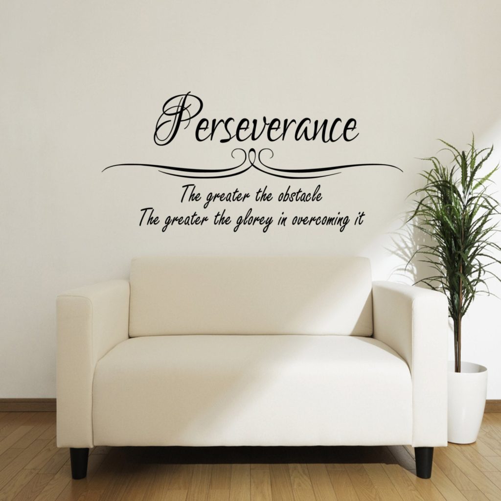 Perseverance The Greater The Obstacle - GDirect Wall Stickers NI